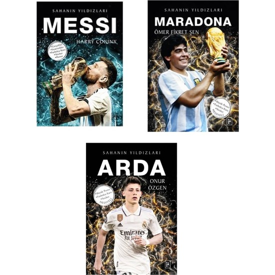 Messi - Maradona - Arda - Sahanın Yıldızları 3 Kitap - Harry Kitabı