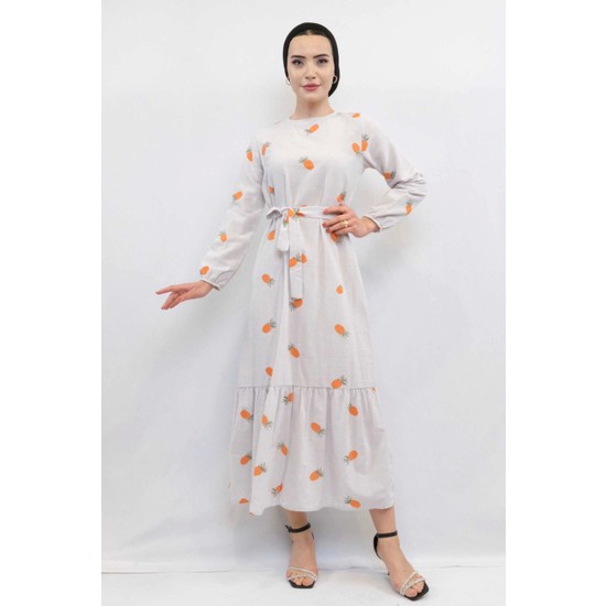 Winta Winta- Desenli Elbise Turuncu Fiyatı - Taksit Seçenekleri