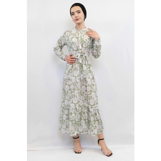 Winta Winta- Çiçek Desenli Pileli Elbise Mint Fiyatı