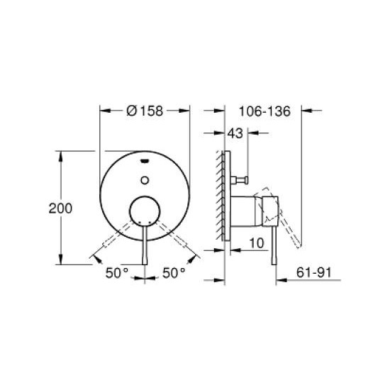 Grohe Essence Ankastre Banyo/duş Bataryası - 24167KF1 Fiyatı