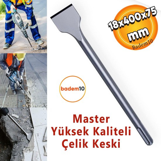 Master Sds Max Geniş Ağızlı Keski 18 mm x 400 mm x 75 mm Fiyatı