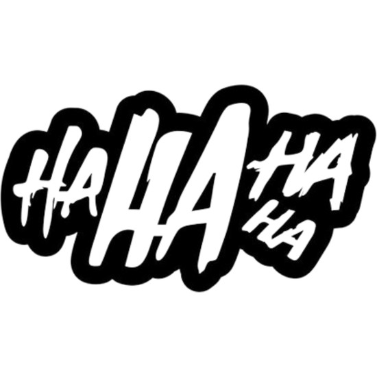 Joker Ha Ha Ha Oto Sticker Siyah 15 cm x 8 cm Fiyatı