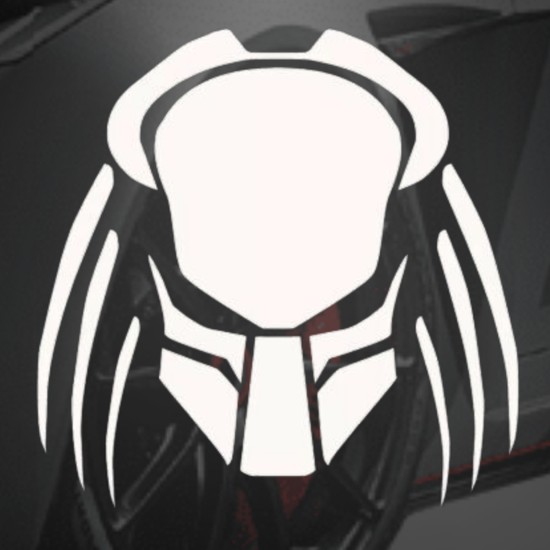 Arun Sticker Predator Maskesi Oto Sticker Beyaz 15 cm x 15 Fiyatı