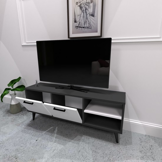 Decomech Mobilya Reyn Tv Ünitesi Antrasit Beyaz Fiyatı