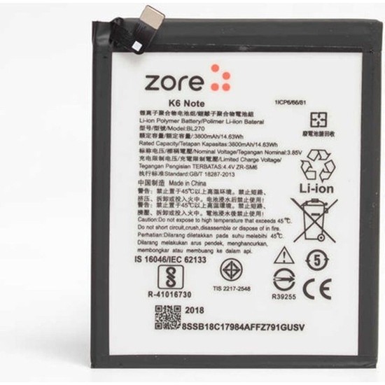 Lenovo K6 Note Uyumlu Zore Tam Orjinal Batarya Fiyatı