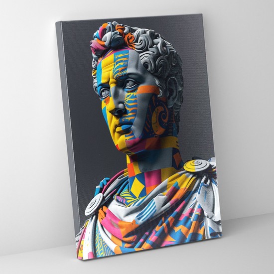 Painted Anarchy Julius Caesar Pop Art Kanvas Tablo - Fiyatı