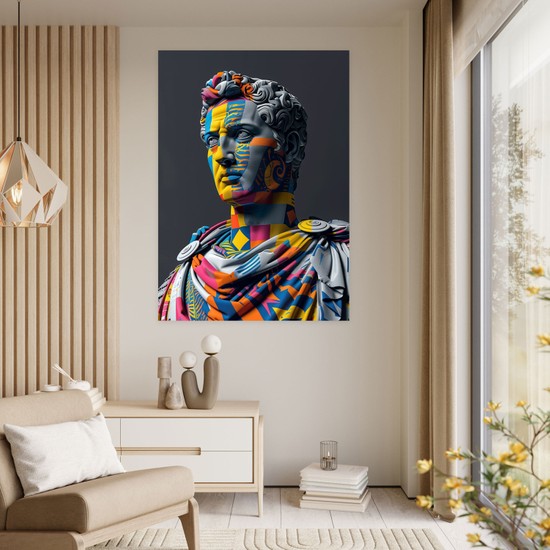 Painted Anarchy Julius Caesar Pop Art Kanvas Tablo - Fiyatı