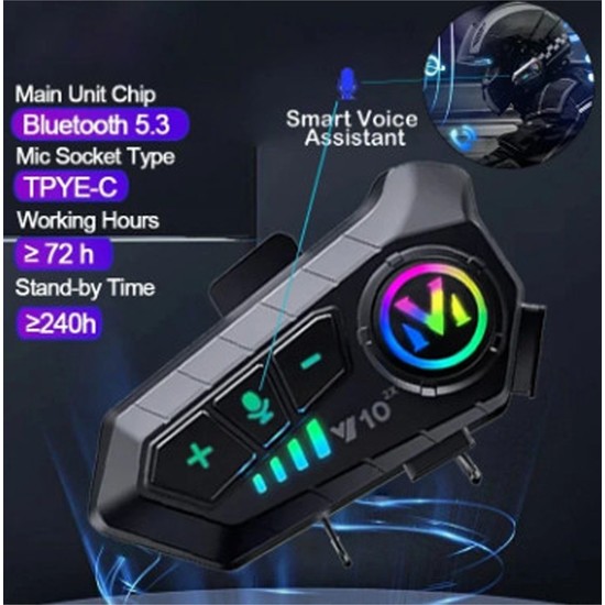 Vothoon Y10 2x Motosiklet Kask Intercom Çift Eşleşme Rgb Fiyatı