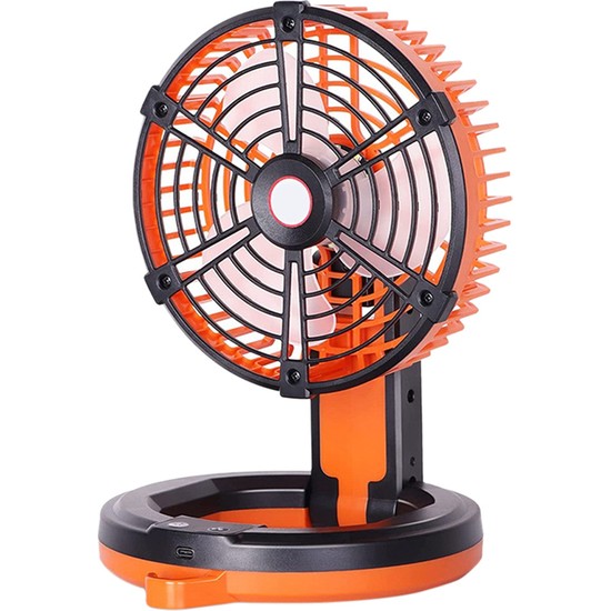 Faith Kamp Fanı Taşınabilir Şarjlı Lambalı Fan (Turuncu) Fiyatı