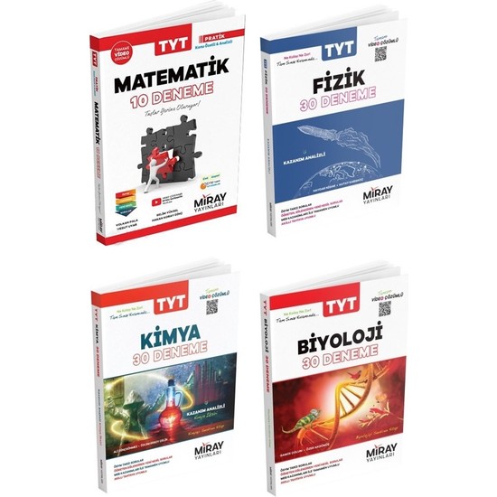 Miray Yayınları 2025 Tyt Matematik + Fizik + Kimya + Kitabı