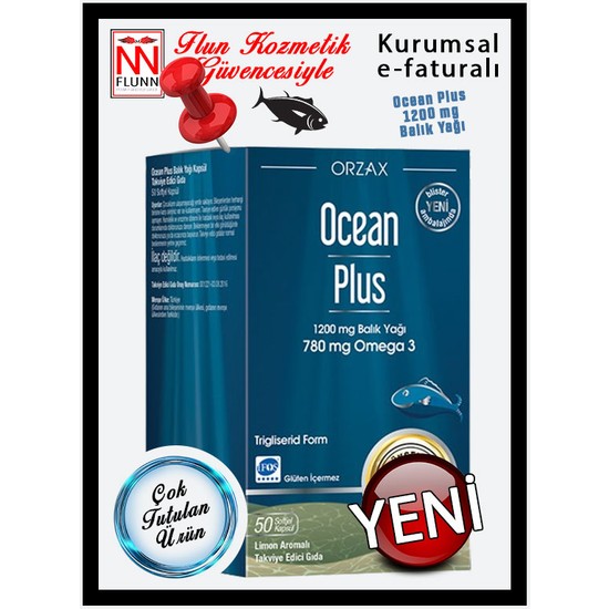 Ocean Plus 1200 Mg Omega-3 Balık Yağı 50 Kapsül Fiyatı