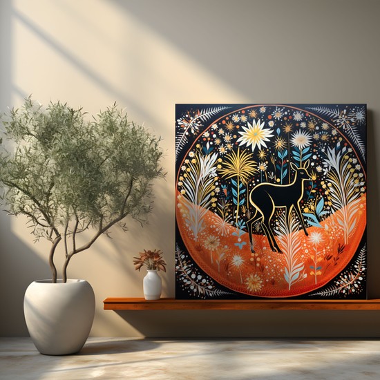 Painted Anarchy Aborijin Kanguru Kanvas Tablo - Aborijin, Fiyatı