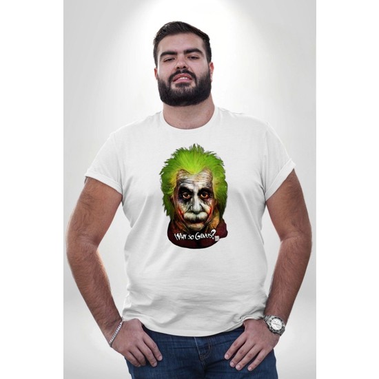 Narnuga Albert Einstein Joker Why So Genius Beyaz Büyük Fiyatı