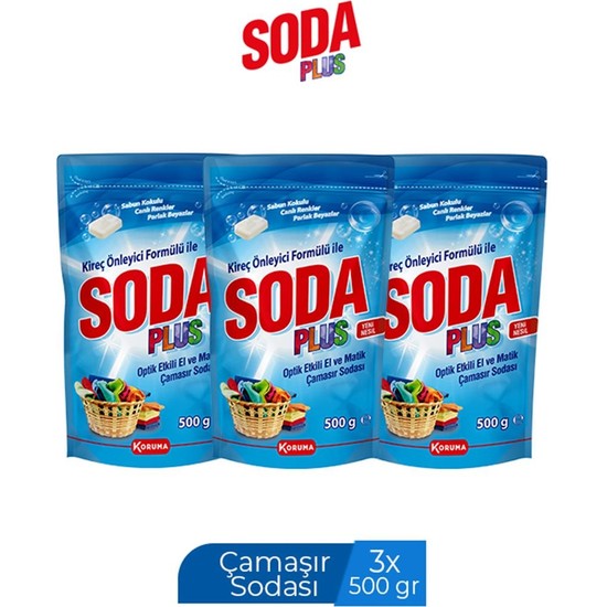 Soda Plus 500 gr x 3 Adet Fiyatı - Taksit Seçenekleri
