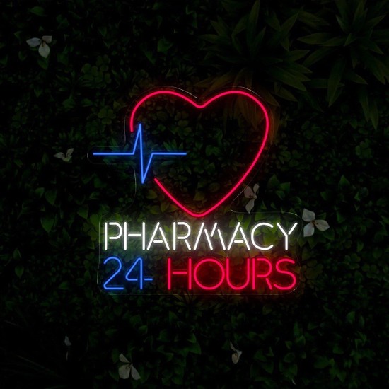 Twins Led Aydınlatma Pharmacy 24 Hours Yazılı ve Şekilli Fiyatı