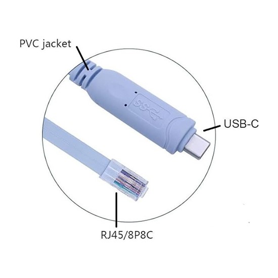 Hasyılmaz Rw Type C - RJ43 Konsol Yapılandırma Kablosu 1,8 Fiyatı