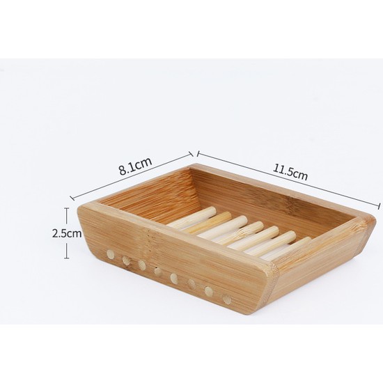 Zhuxi Shop C E Tarzı Doğal Bambu Sabunluk Banyo Sabun Tutucu Bambu Kutu ...