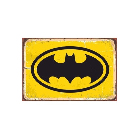 Batman Logo Retro Vintage Ahşap Poster Fiyatı - Taksit Seçenekleri