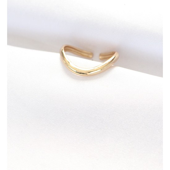 Synx Store Yassı Gold Renk Ayarlanabilir Yüzük Fiyatı