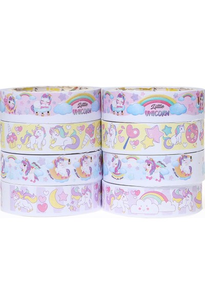 Vuki Unicorn Renkli Desenli Bant 8'li