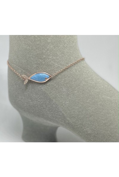 Design by Safir Mavi Mine Balık Halhal