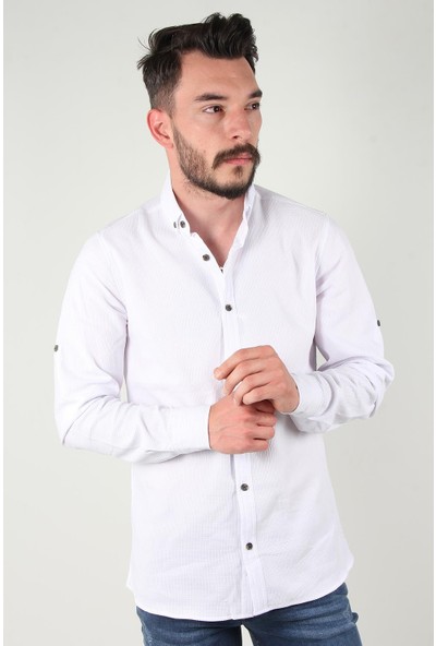 Mckanzie Jakarlı En Çizgi Bengalin Gömlek Mckanzie Jakarlı En Çizgi Bengalin Gömlek