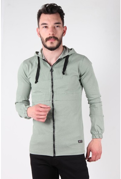 Mckanzie Kapüşonlu Fermuarlı Kot Gömlek