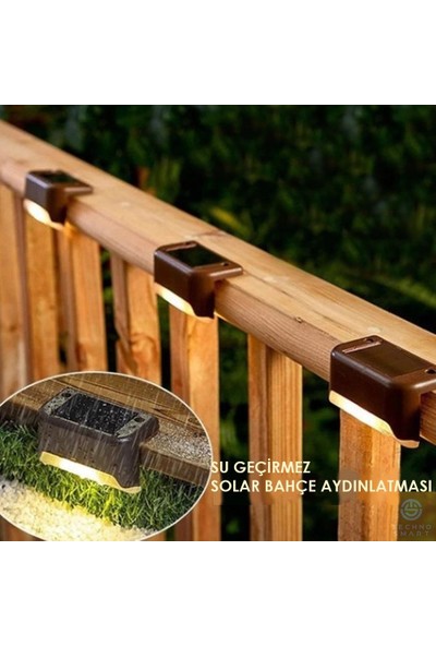 Technosmart Solar Güneş Enerjili Şarj Edilen Köşebent Merdiven Veranda Bahçe LED Lamba Kahve (4ADET) Technosmart Solar Güneş Enerjili Şarj Edilen Köşebent Merdiven Veranda Bahçe LED Lamba Kahve (4ADET)