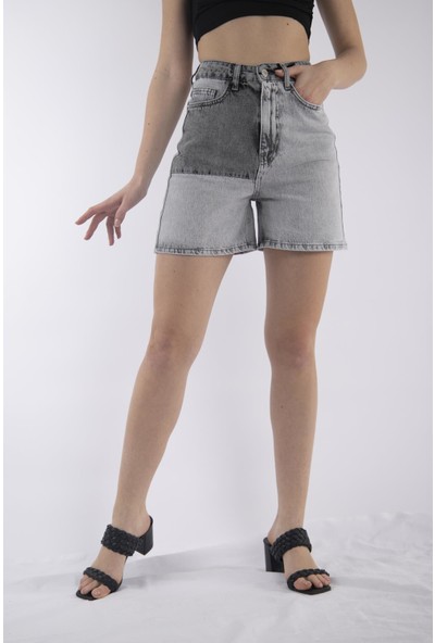 Herton Parçalı Kot Şort