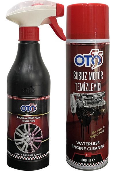Oto 55 Susuz Motor Temizleme Spreyi 500 ml + Demir Tozu & Balata Temizleyici 500 ml Oto 55 Susuz Motor Temizleme Spreyi 500 ml + Demir Tozu & Balata Temizleyici 500 ml