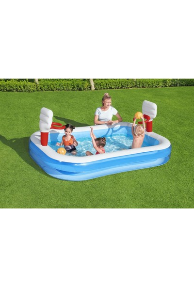 Bestway Basketbol Potalı Şişme Havuz Büyük Boy 251X168X102 cm - 54122