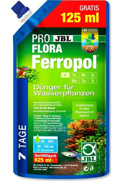 JBL Ferropol 625 ml Sıvı Bitki Gübresi JBL Ferropol 625 ml Sıvı Bitki Gübresi
