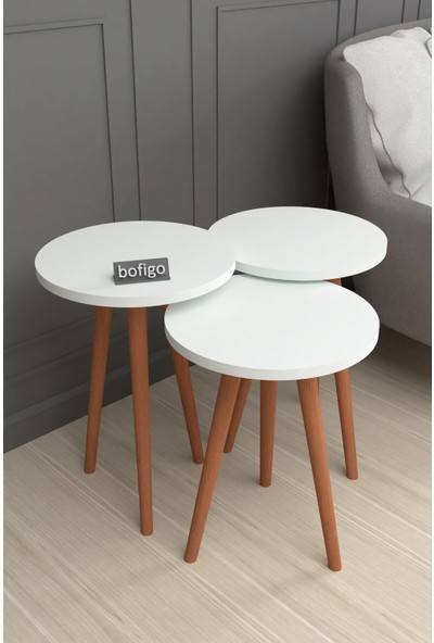 Bofigo Zigon Sehpa Ahşap Ayaklı Zigon Beyaz Bofigo Zigon Sehpa Ahşap Ayaklı Zigon Beyaz