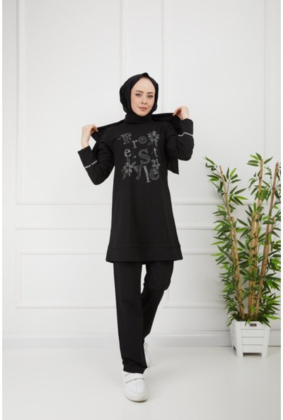 Cng Moda Siyah Style Taşlı Ikili Takım Ikili Takım Cng Moda Siyah Style Taşlı Ikili Takım Ikili Takım