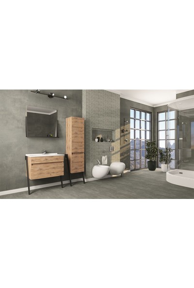 Netdeko Karkaleç 85 cm Beyaz Lavabolu Banyo Dolabı -Dorado (Boy Dolap Hariç ) Netdeko Karkaleç 85 cm Beyaz Lavabolu Banyo Dolabı -Dorado (Boy Dolap Hariç )