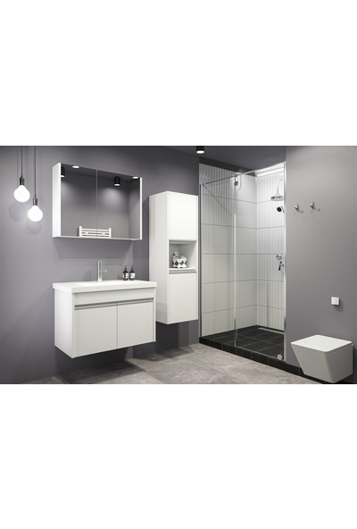 Netdeko Begonya 80 cm Banyo Dolabı (Boy Dolap Hariç ) Netdeko Begonya 80 cm Banyo Dolabı (Boy Dolap Hariç )