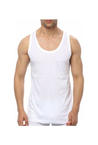 Yıldız Likralı Modal Atlet Beyaz