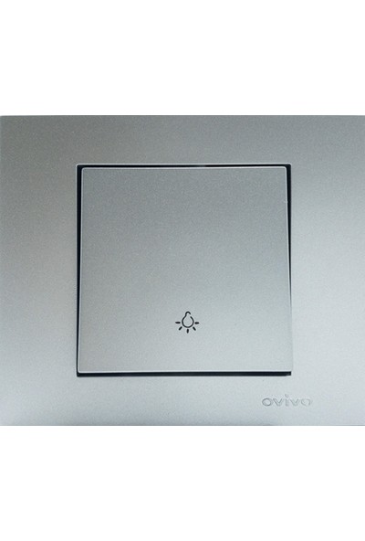 Ovivo Grano Gümüş Light Anahtar Çerçeveli Ovivo Grano Gümüş Light Anahtar Çerçeveli