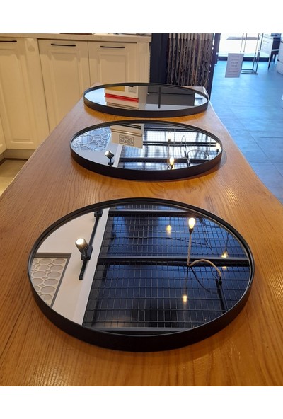 Mensa Helen 3 Parça Mat Siyah Ahşap Çerçeveli Dekoratif AYNA(61,49,39CM) Mensa Helen 3 Parça Mat Siyah Ahşap Çerçeveli Dekoratif AYNA(61,49,39CM)