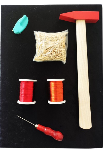 Tuğra Tablo Filografi Set & Kumaş Kaplı Tahta Hazır Set