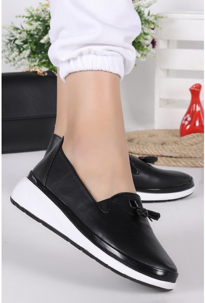 Ayakland Cns 1022 Kadın Günlük Babet Ayakkabı Siyah