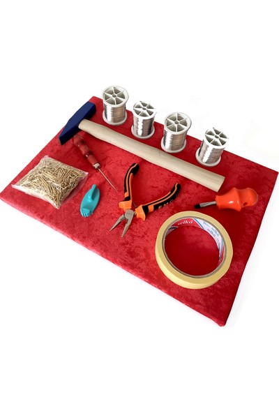 Tuğra Tablo Filografi Set Kumaş Kaplı Tahta&14 Parça Full Set Ayyıldız Kalıp Tuğra Tablo Filografi Set Kumaş Kaplı Tahta&14 Parça Full Set Ayyıldız Kalıp