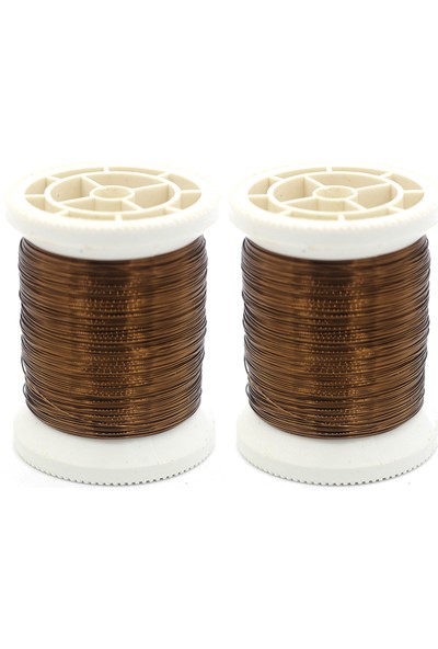 Tuğra Tablo Bakır Tel 2 Adet No:12 Koyu Kahve 200 gr 300 mt