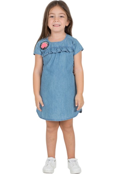 Silversun Silversunkids | Kız Çocuk Açık Mavi Denim Renkli Nakışlı Fermuarlı Fırfır Detaylı Kot Gömlek | Ek 216012 Silversun Silversunkids | Kız Çocuk Açık Mavi Denim Renkli Nakışlı Fermuarlı Fırfır Detaylı Kot Gömlek | Ek 216012