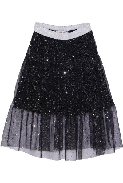 Silver Kids Silversunkids | Genç Kız Siyah Renkli Pul Işlemeli Tüllü Etek | Fc 317717