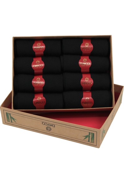 Dayco Premium 8'li Yazlık Siyah Bambu Çorap