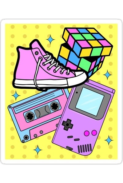 Universal 90'Lar Desen Sanat Severler Için Retro Vintage Old School 90'S Kostü