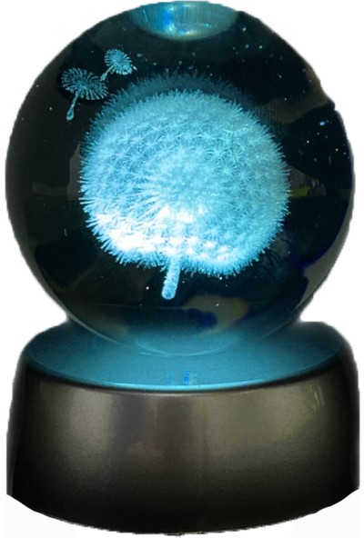 Dream Plus Renkli Dekoratif Renk Değiştiren LED Işıklı Cam Karahindiba Küre Dream Plus Renkli Dekoratif Renk Değiştiren LED Işıklı Cam Karahindiba Küre