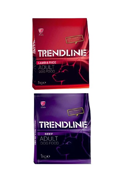 Trendline Kuzulu Köpek Maması 1 kg + Biftekli Köpek Maması 1 kg