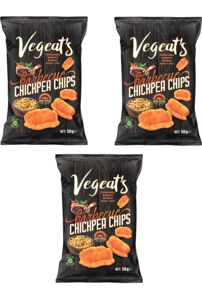 Vegeat Fırınlanmış Barbekü Aromalı Nohut Cipsi 3'lü